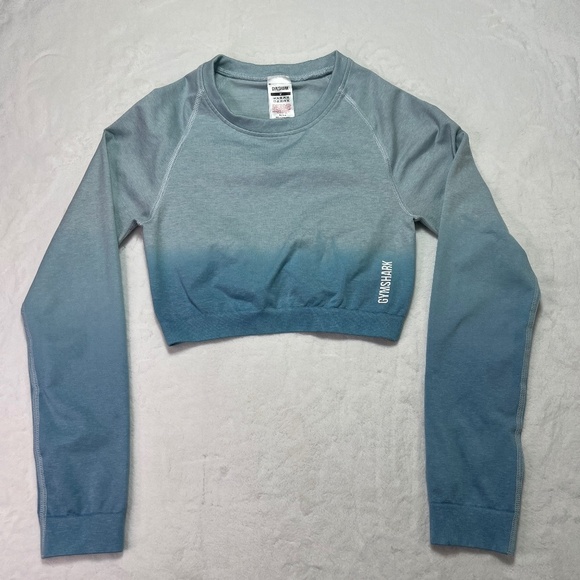 Gymshark | Tops | Gymshark Long Sleeve Ombre Crop | Poshmark